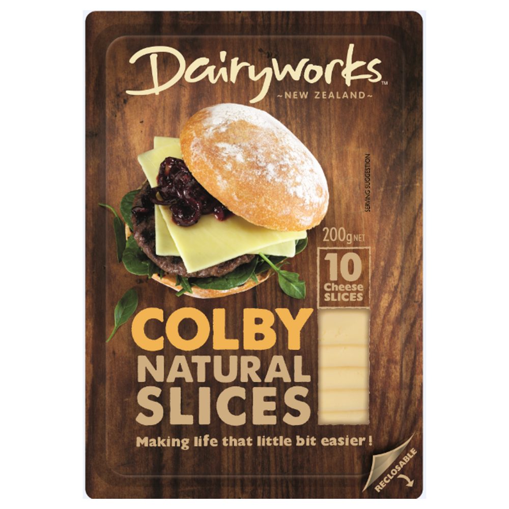 Dairyworks Colby Slices 200g - Kaiser Foods