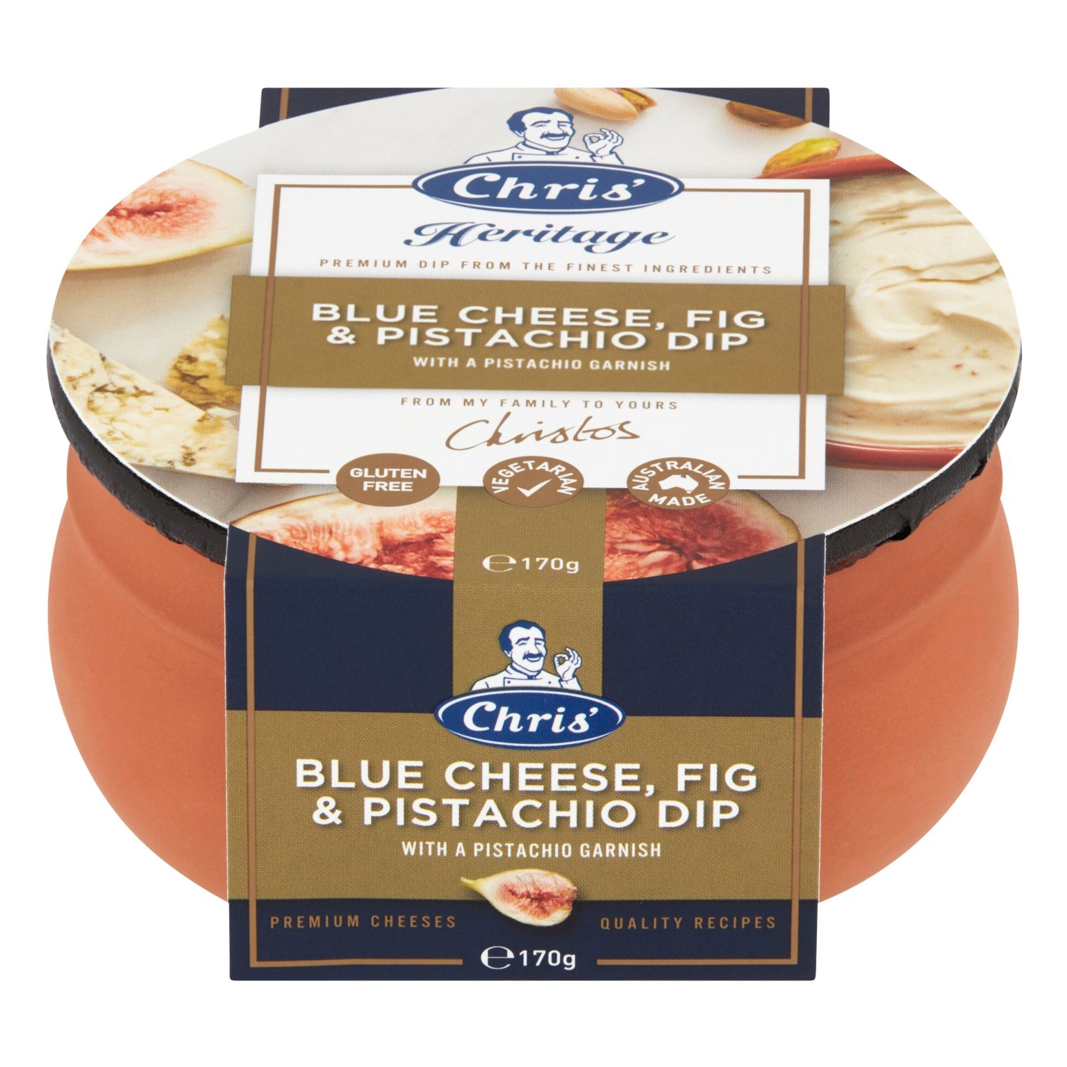 Chris' Blue Cheese Fig Pistachio 170g - Kaiser Foods