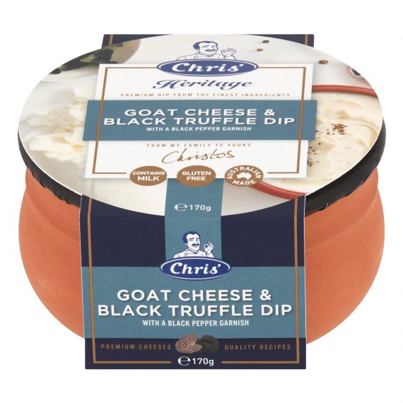Chris' Goat's Cheese Black Truffle 170g - Kaiser Foods
