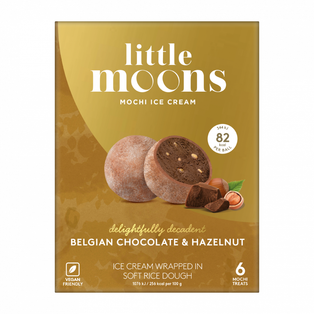 Little Moons Vegan Belgian Chocolate & Hazelnut Mochi Ice Cream 6s ...